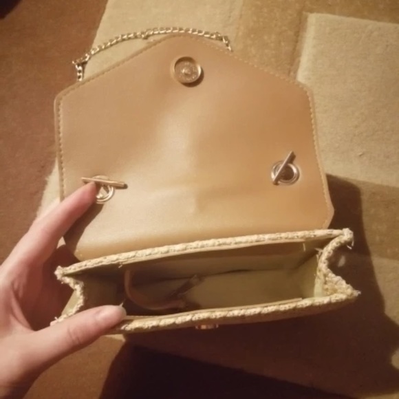 Bags | New Straw Tan Leather Tassel Mini Bag | Poshmark